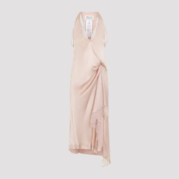 MAISON MARGIELA Maison Margela Lace Slip Midi Dress - Multicolor