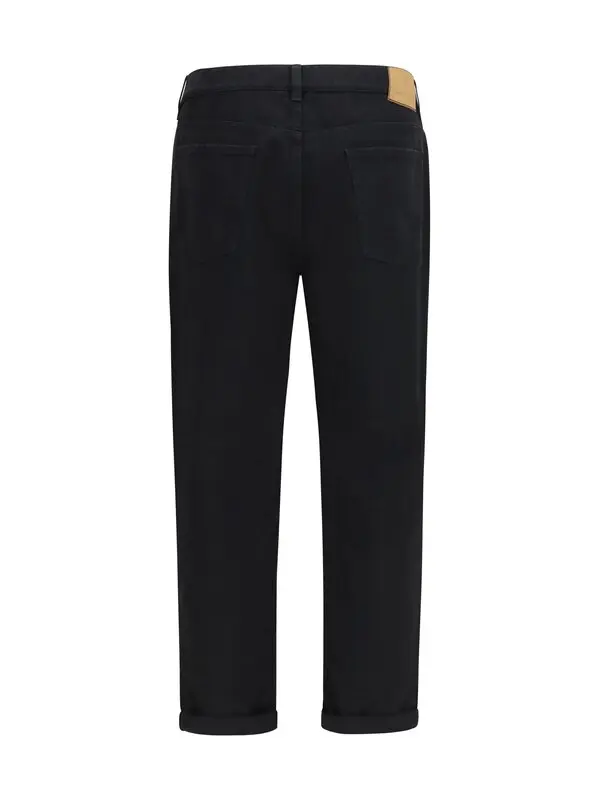 Brunello Cucinelli Garment-dyed Five-pocket Denim Pants