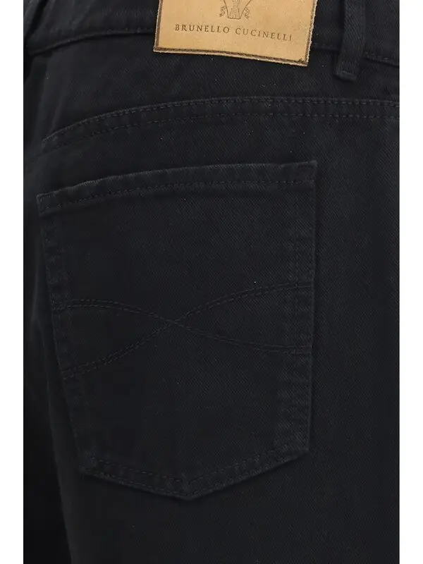 Brunello Cucinelli Garment-dyed Five-pocket Denim Pants