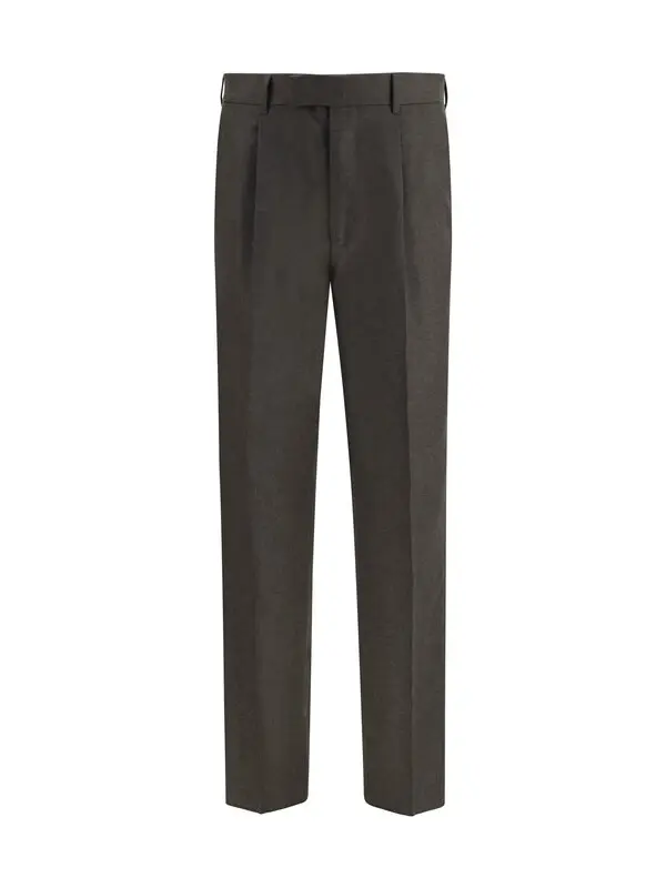 Zegna Wool And Cashmere Pants - Gray