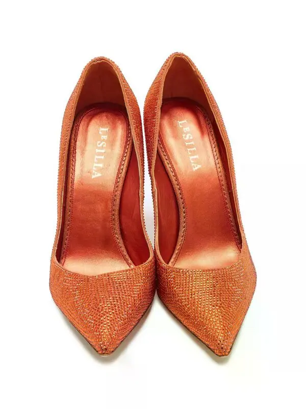LE SILLA Crystal-embellished Pointed-toe Pumps