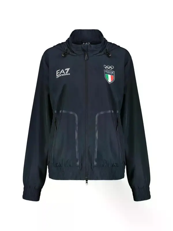 EA7 Logo-print Hooded Jacket