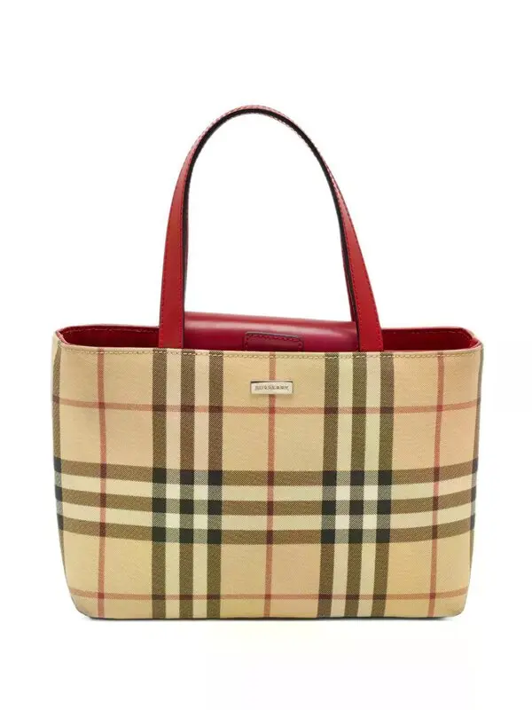 Burberry Small Vintage Check Tote Bag - Neutrals