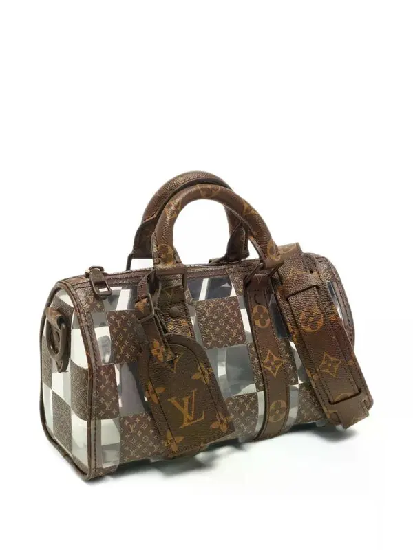 LOUIS VUITTON 2022 25 Keepall Bandoulière Monogram Chess Tote Bag