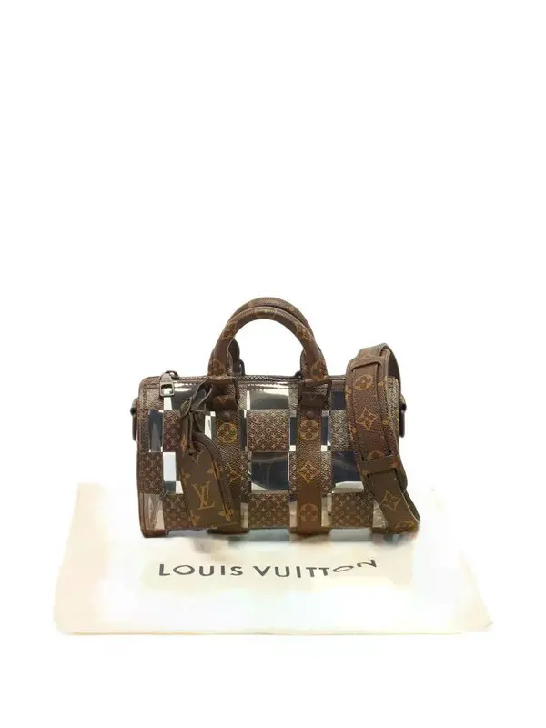 LOUIS VUITTON 2022 25 Keepall Bandoulière Monogram Chess Tote Bag