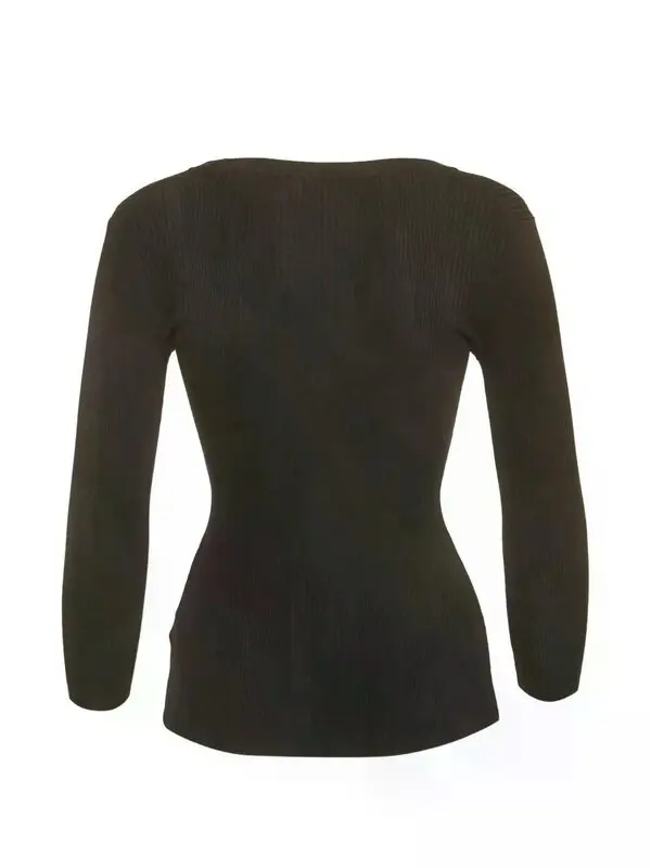 Elisabetta Franchi Rib-knit V-neck Sweater