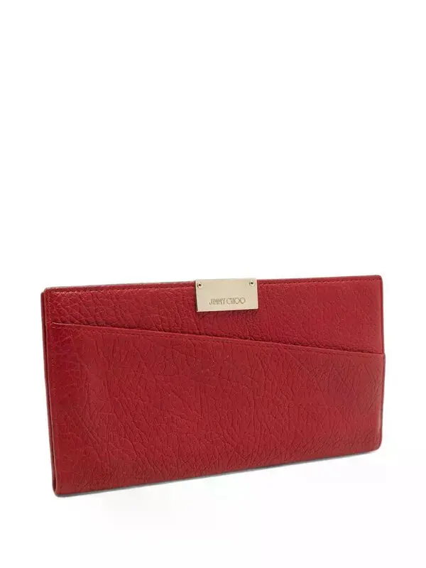 JIMMY CHOO Grained Leather Logo-plaque Wallet
