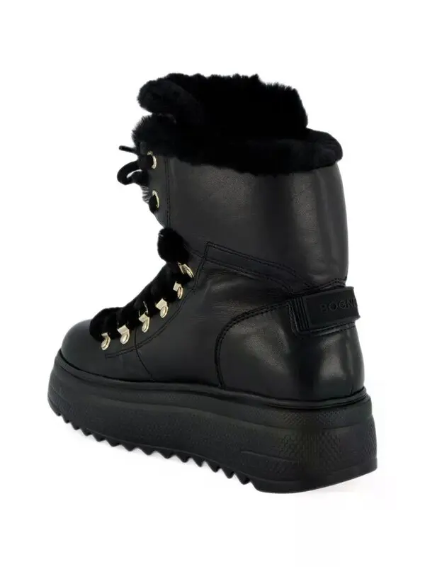Bogner Shearling-trim Leather Boots