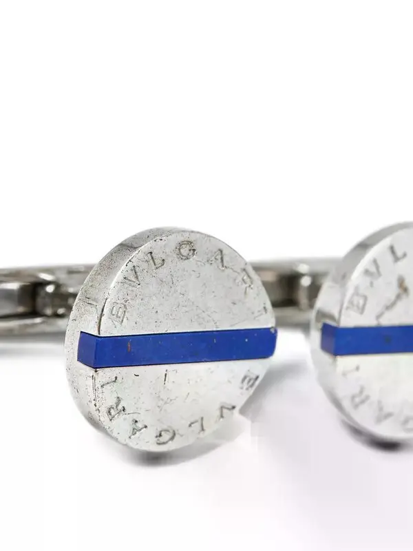 BVLGARI Engraved-logo Cufflinks
