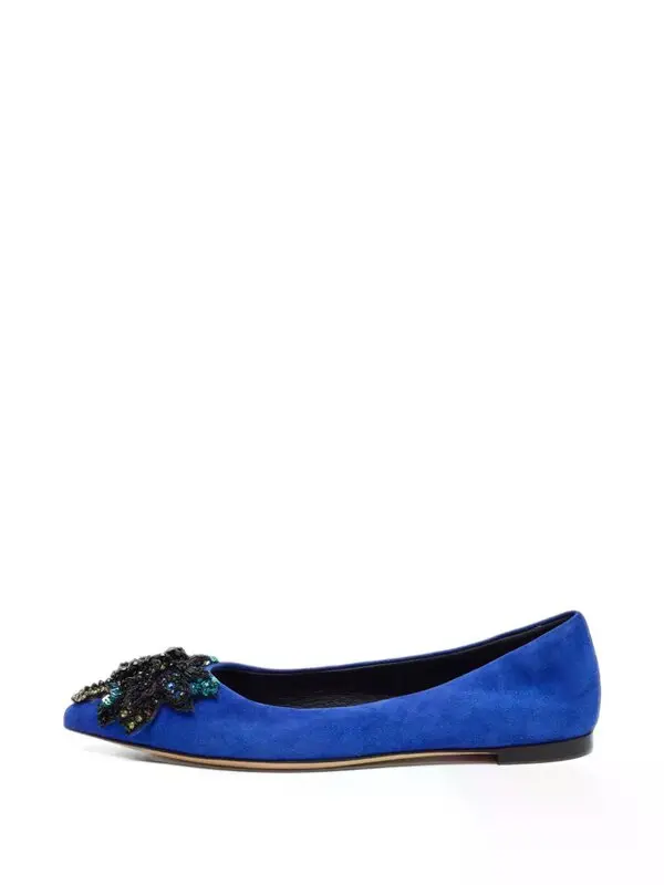 GIUSEPPE ZANOTTI Embellished Ballet Flats