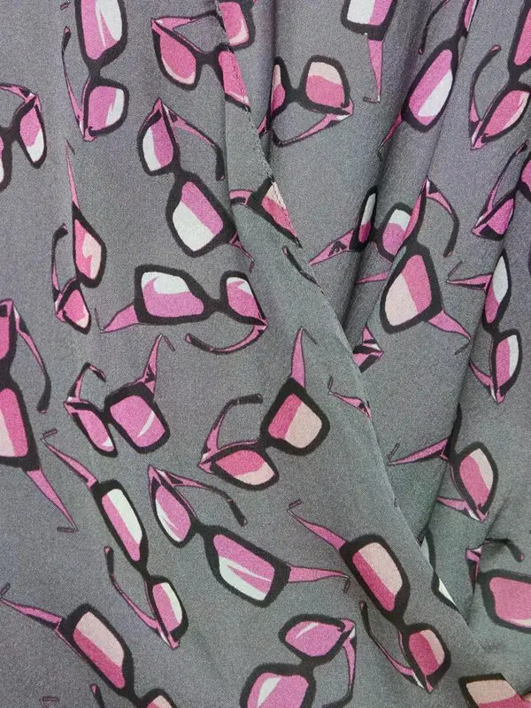 Emporio Armani Sunglasses-print Crossover Blouse