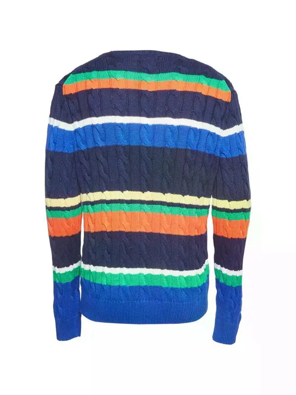 Polo Ralph Lauren Striped Cable-knit Sweater