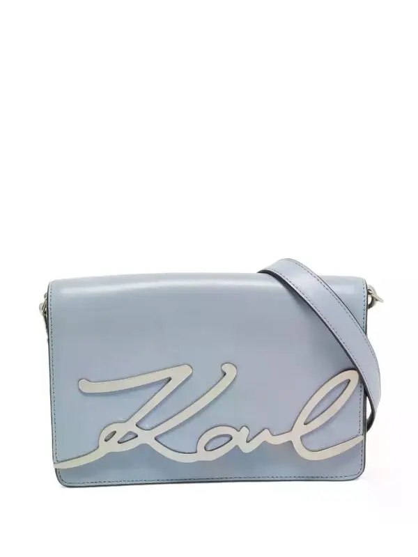 Karl Lagerfeld Small K/signature Shoulder Bag - Blue