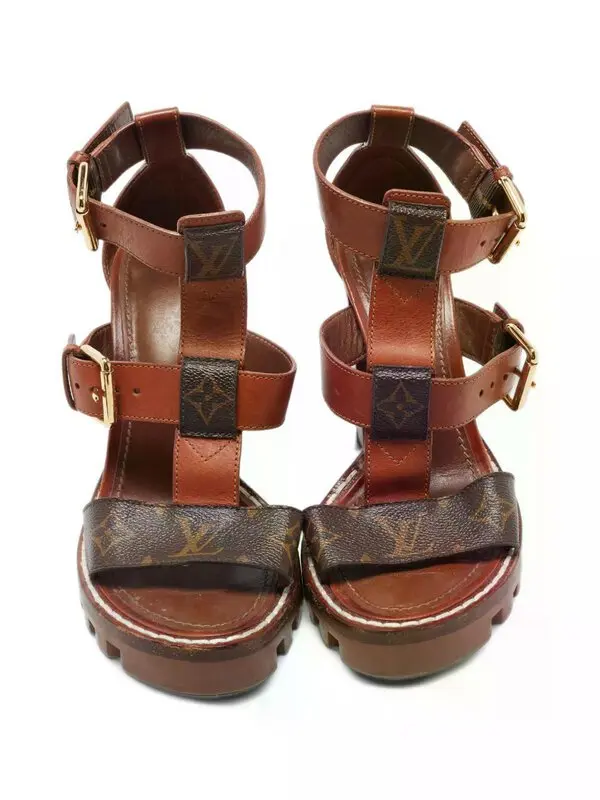 LOUIS VUITTON Star Trail Ankle Strap Sandals