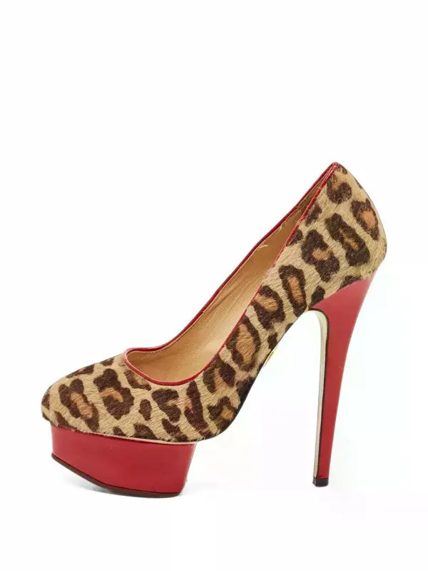 CHARLOTTE OLYMPIA Polly Leopard-print Platform Pumps - Neutrals