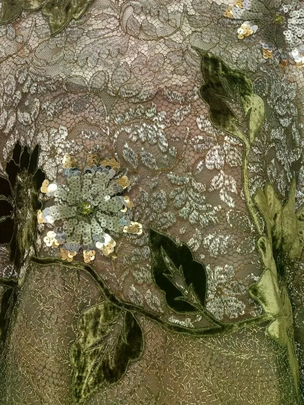 Biyan Beaded Floral-appliqué Lace Top