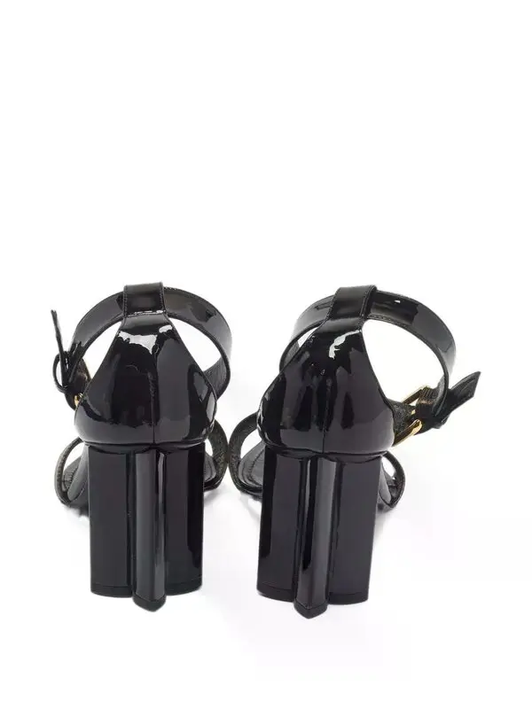 LOUIS VUITTON Silhouette Monogram Ankle Strap Sandals
