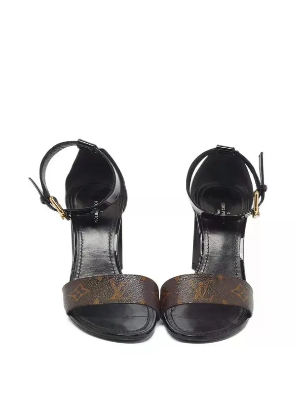 LOUIS VUITTON Silhouette Monogram Ankle Strap Sandals