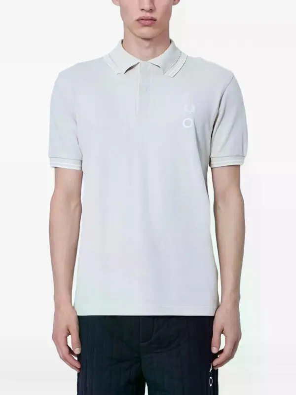 Fred Perry Fred Embroidered-logo Pique Polo Shirt - Neutrals
