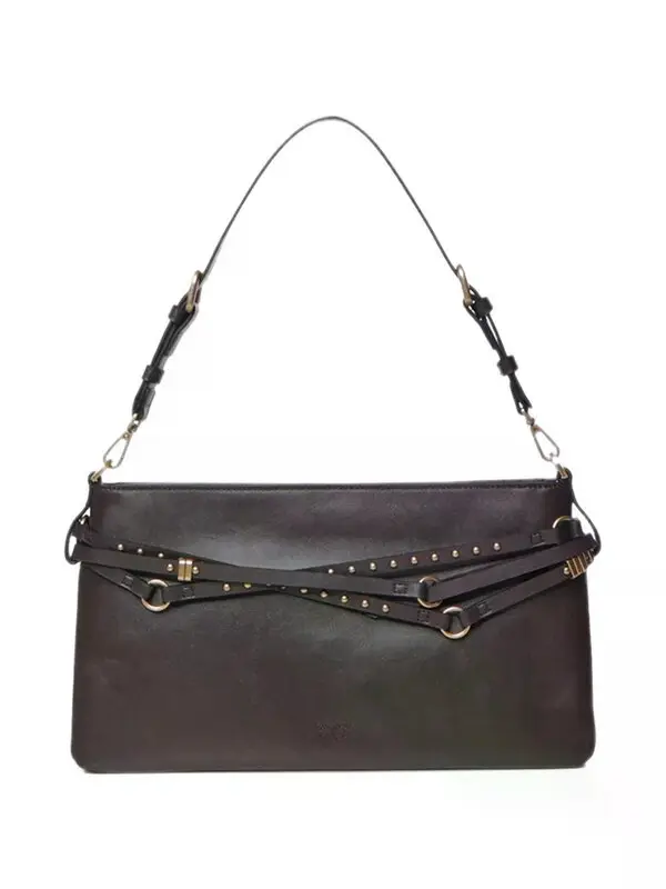 Pinko Studded Buckled Shoulder Bag