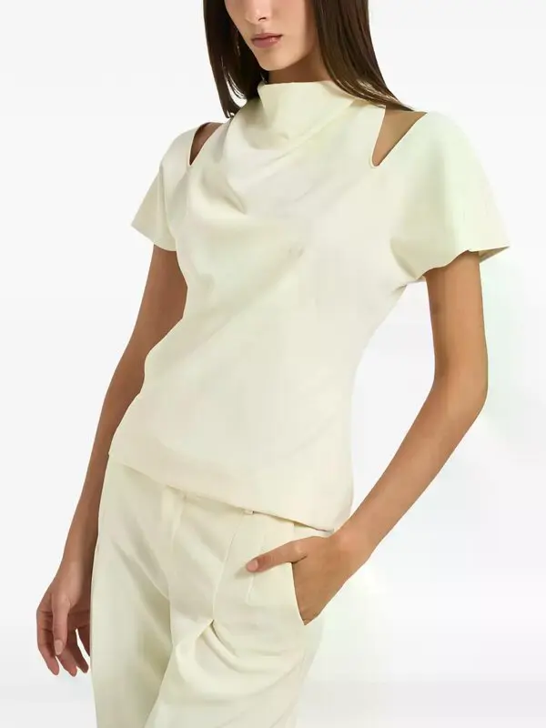 Federica Tosi Cut-out Cowl-neck Blouse