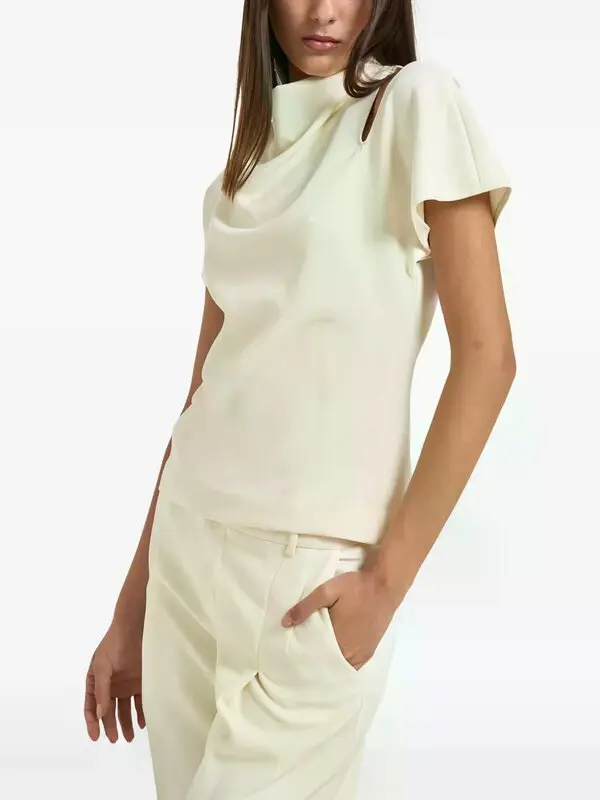 Federica Tosi Cut-out Cowl-neck Blouse