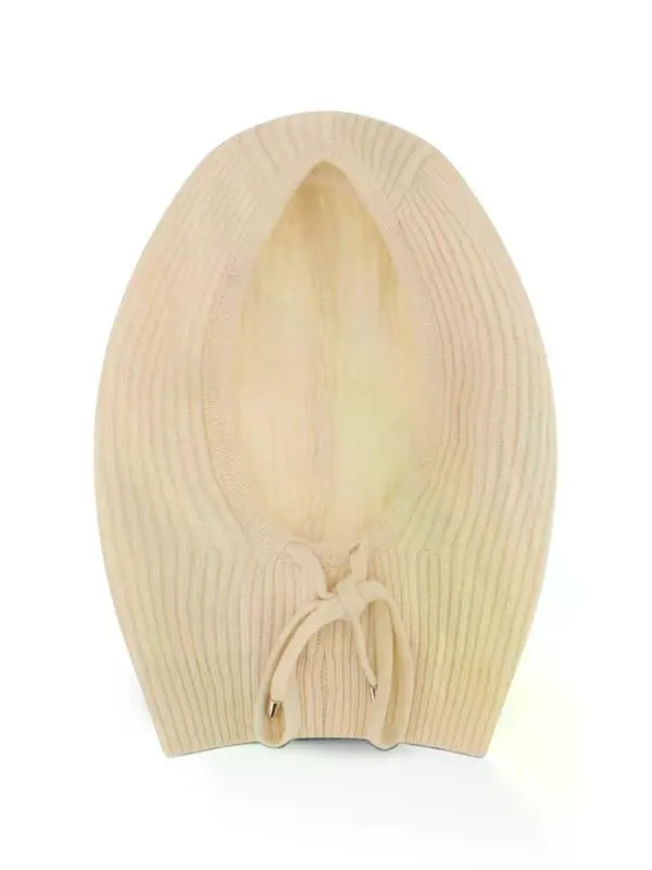 ANDRÈ MAURICE Ribbed-knit Balaclava - White