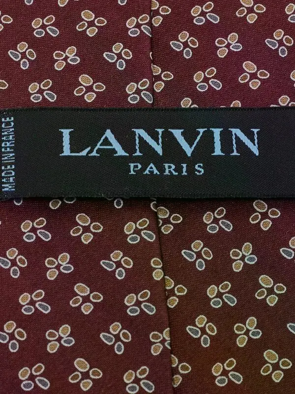 LANVIN Printed Silk Tie