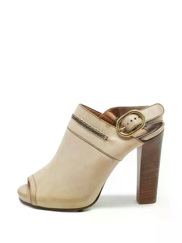 Chloé Buckle-fastening Ankle-strap Sandals - Neutrals