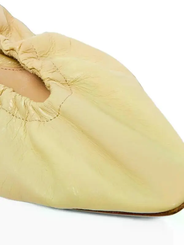 Bottega Veneta Almond Leather Flat Pumps