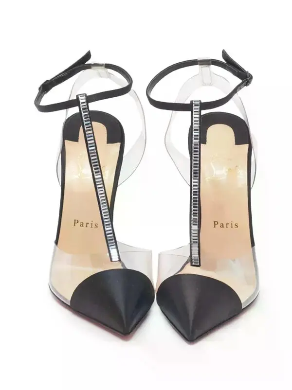 CHRISTIAN LOUBOUTIN Nosy Crystal-embellished T-strap Pumps