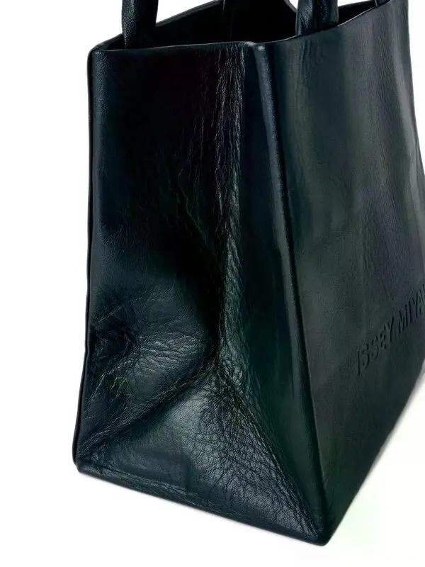 Issey Miyake Twisted-handle Embossed-logo Tote Bag
