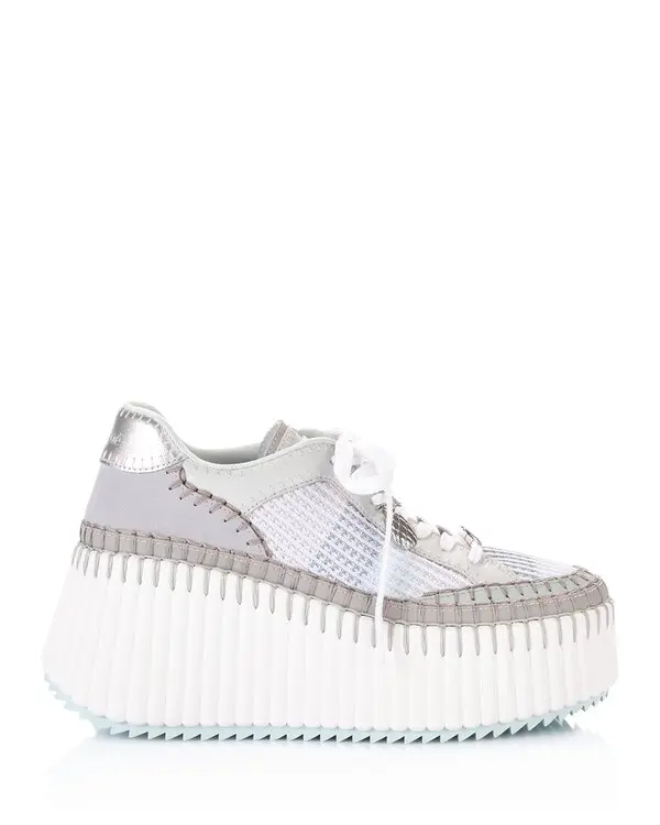 Chloé Nama Leather Platform Sneakers