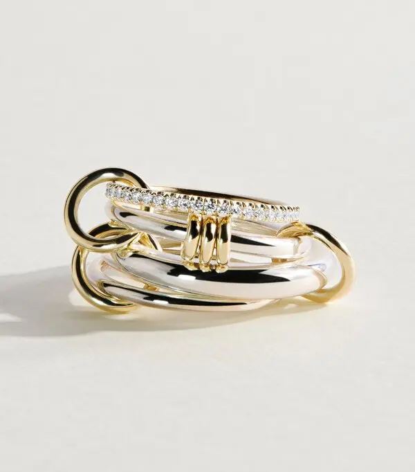 SPINELLI KILCOLLIN Sterling Yellow Gold And Diamond Aries Ring - Silver