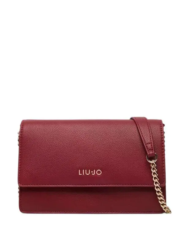 Liu Jo Small Logo-plaque Pebbled-effect Crossbody Bag - Red