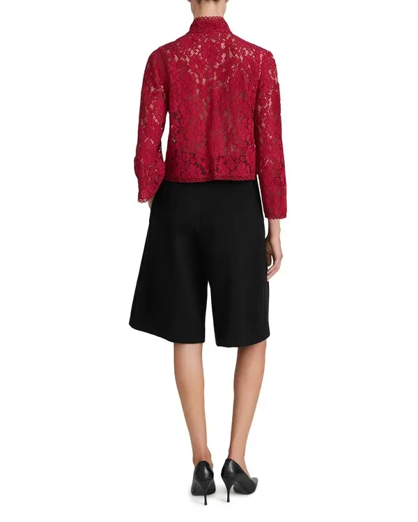 FRAME The Lace Salon Button Front Top