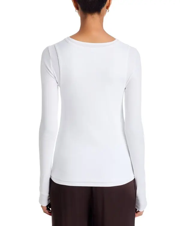 Majestic Filatures Soft Touch Rib Double Layer Long Sleeve Tee
