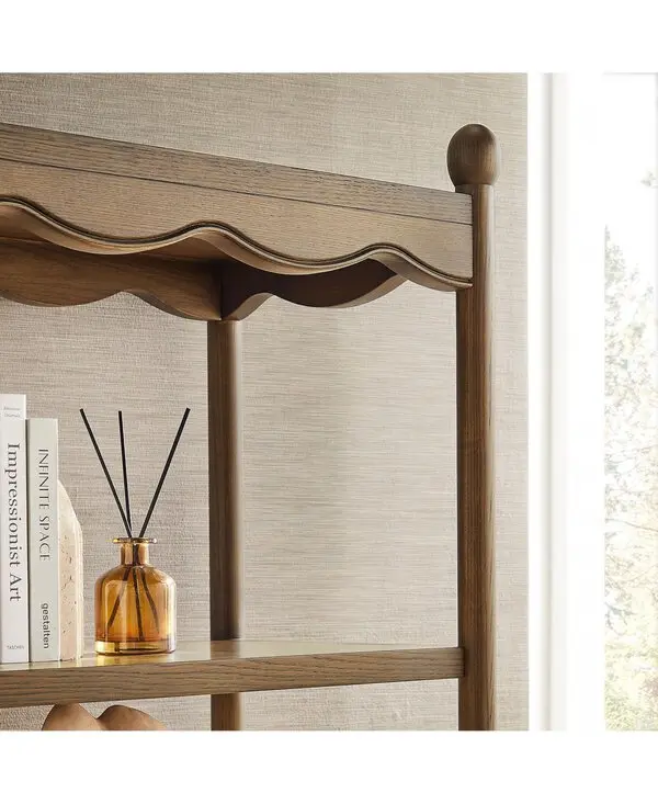 MODWAY Darcy 4-tier Open Bookcase - Walnut