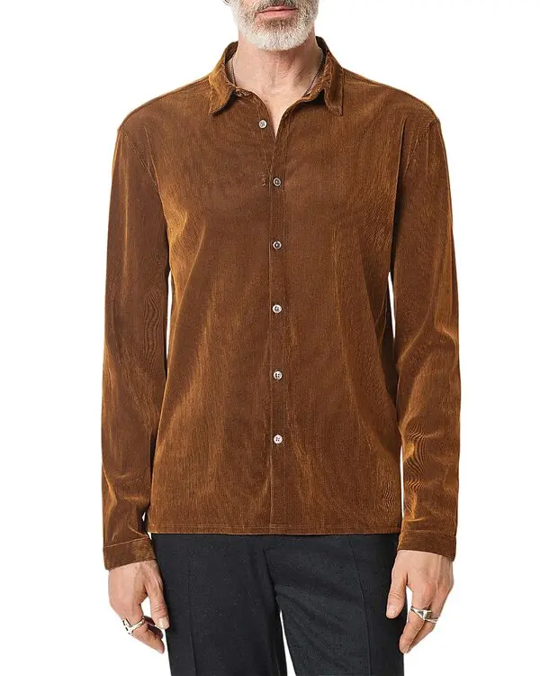 John Varvatos Florian Regular Fit Button Down Shirt - Copper