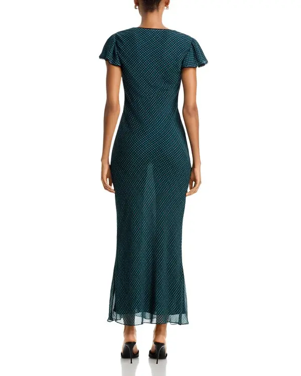 LoveShackFancy Vitto Ribbon Trim Maxi Dress