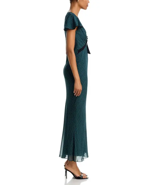 LoveShackFancy Vitto Ribbon Trim Maxi Dress