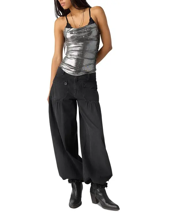 Free People Midnight Luster Ruched Cami