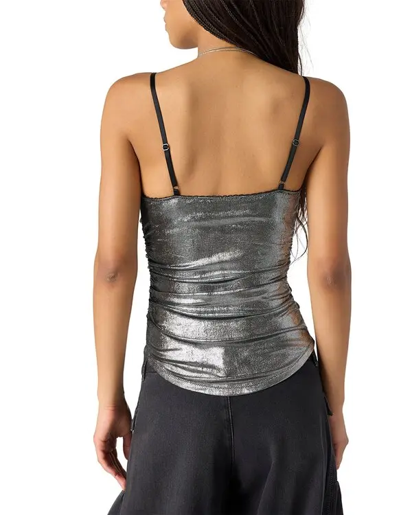 Free People Midnight Luster Ruched Cami