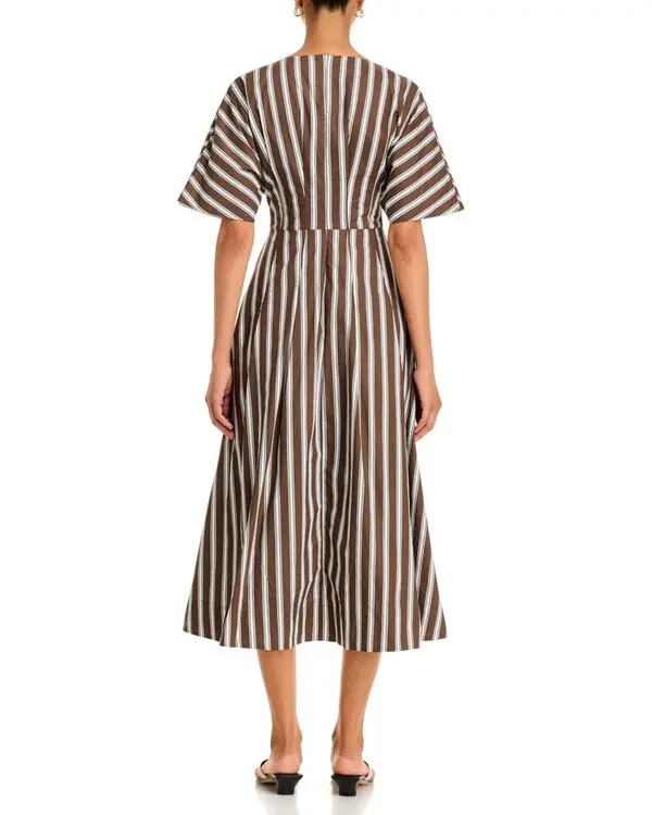 A.REN A. Ren Marlowe Fit & Flare Short Sleeve Midi Cotton Dress