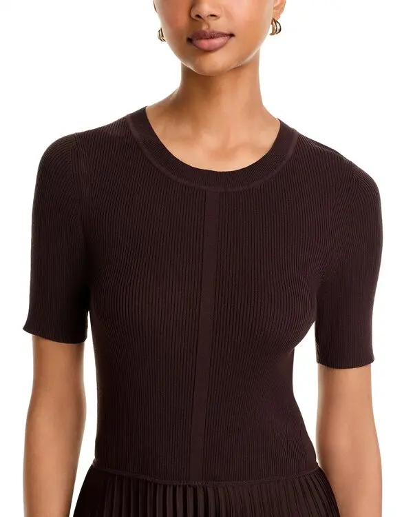 Hugo Boss Fadridi Ribbed Pleated Midi Dress Exclusive