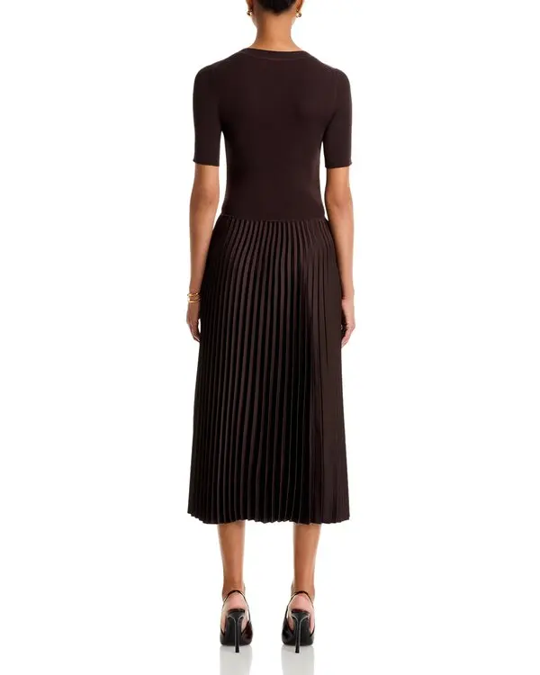 Hugo Boss Fadridi Ribbed Pleated Midi Dress Exclusive