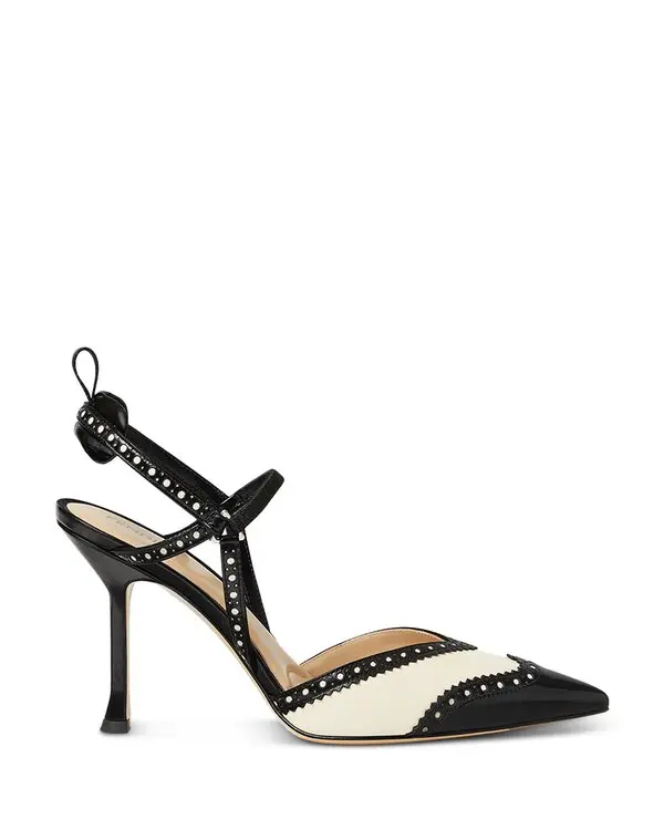 Fendi Two Tone Patent Leather Slingback Pumps