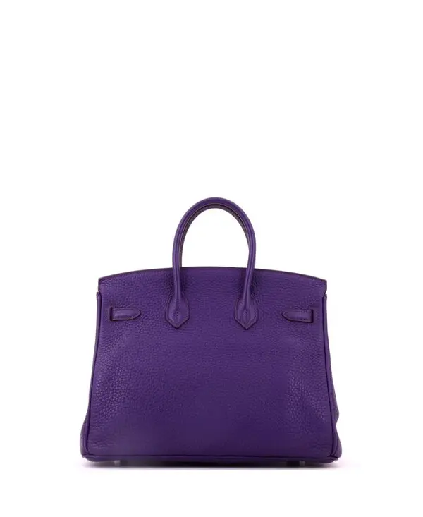Hermès Birkin 25 Handbag Purple Togo With Palladium Hardware