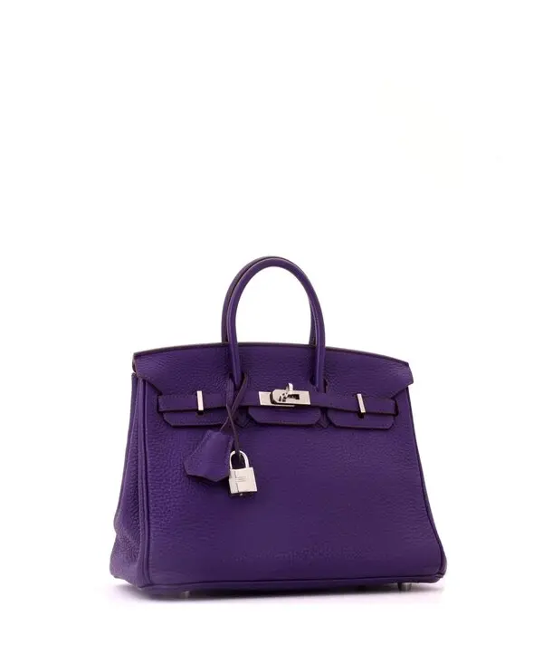 Hermès Birkin 25 Handbag Purple Togo With Palladium Hardware