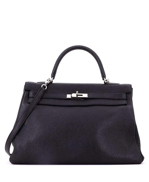 Hermès Kelly 35 Handbag Black Togo With Palladium Hardware